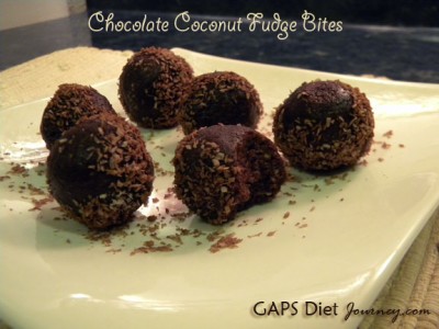 Chocolate Coconut Fudge Bites | GAPS Diet Journey